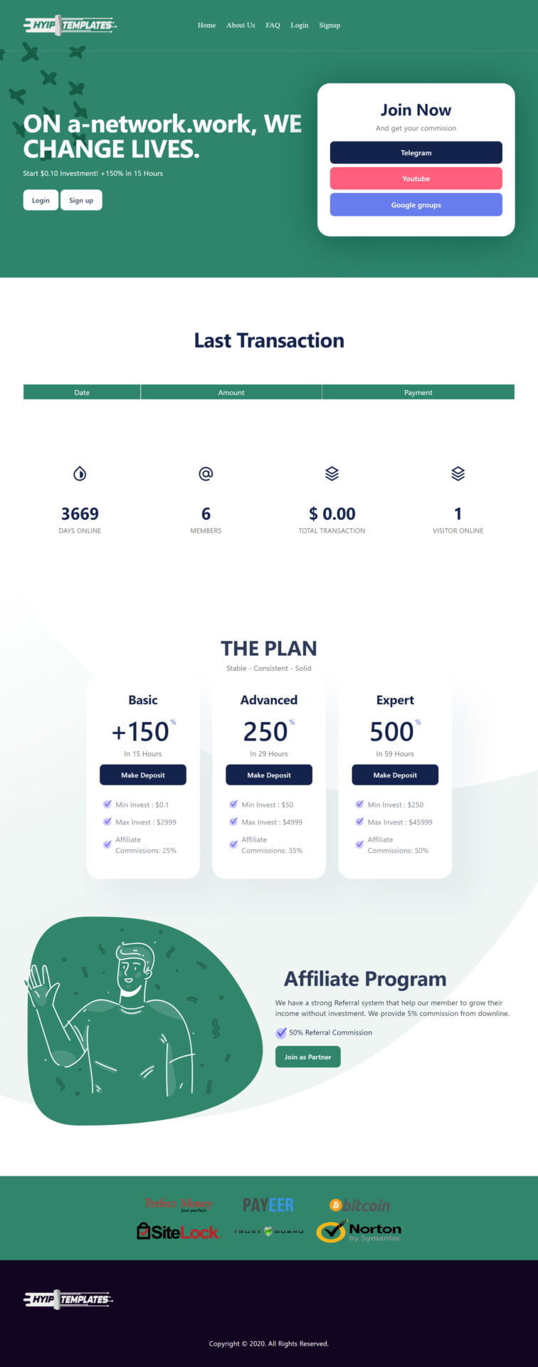 Responsive Hyip Template – 100 – Digital Codemaster